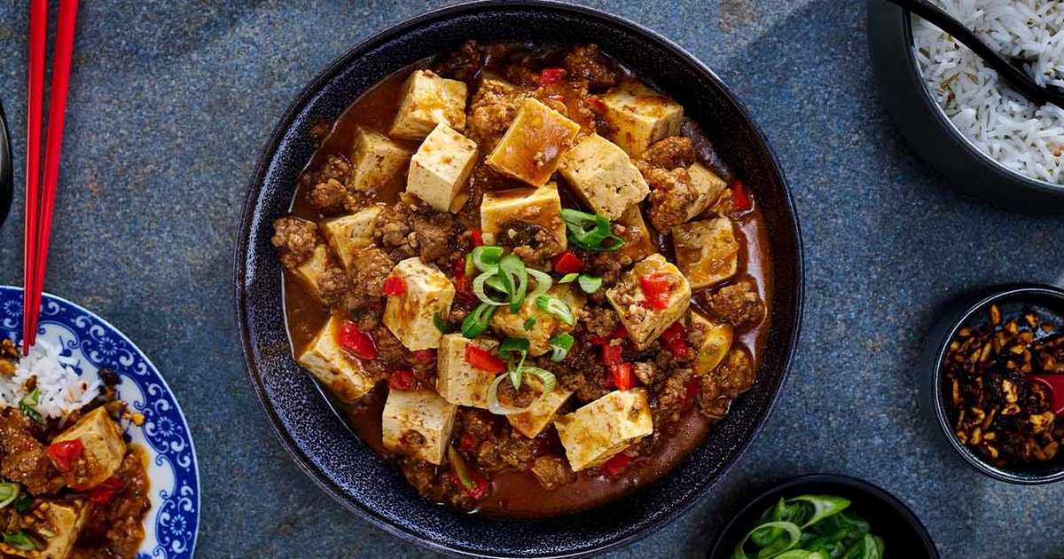 Mapo tofu com carne de vaca picante e crocante de malagueta | Receita ...